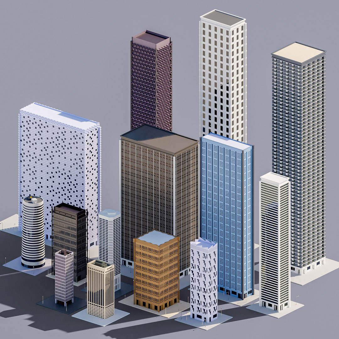Skyscrapers Collection 14 3D model 3D model - TurboSquid 2138654