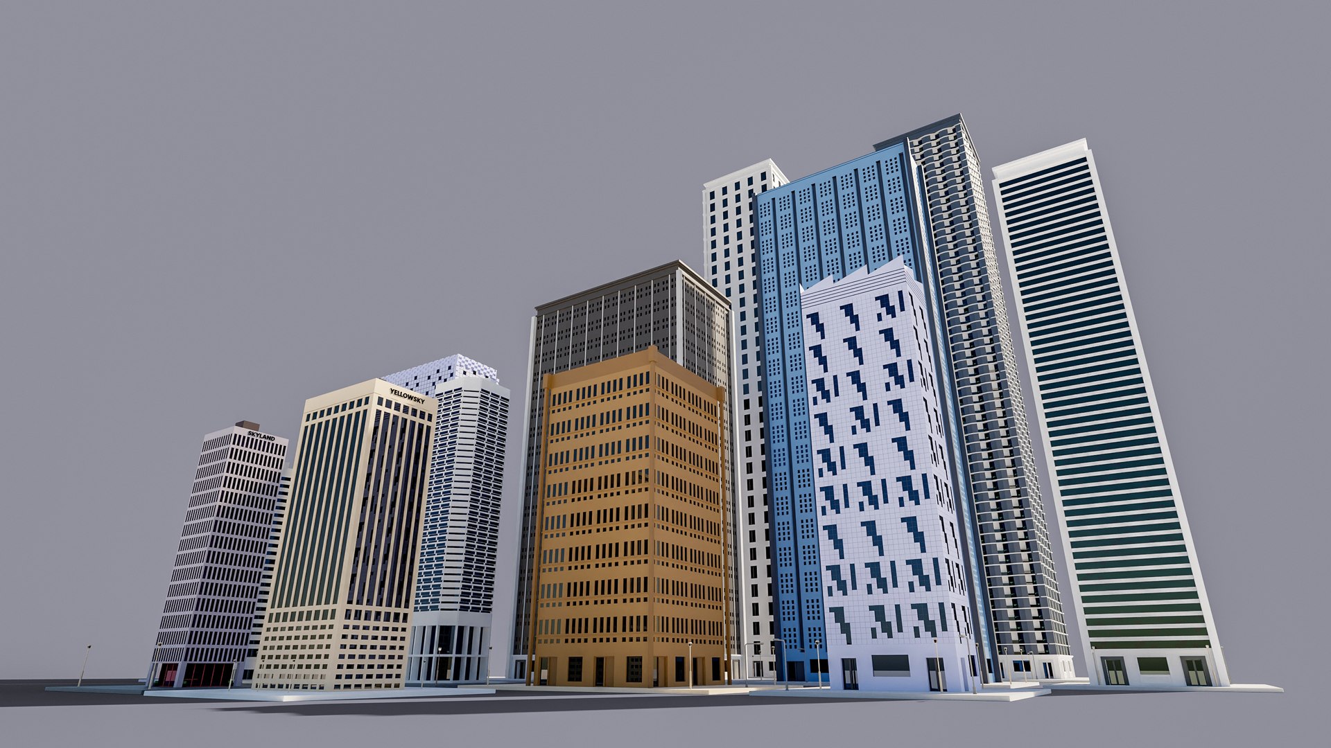 Skyscrapers Collection 14 3D Model 3D Model - TurboSquid 2138654