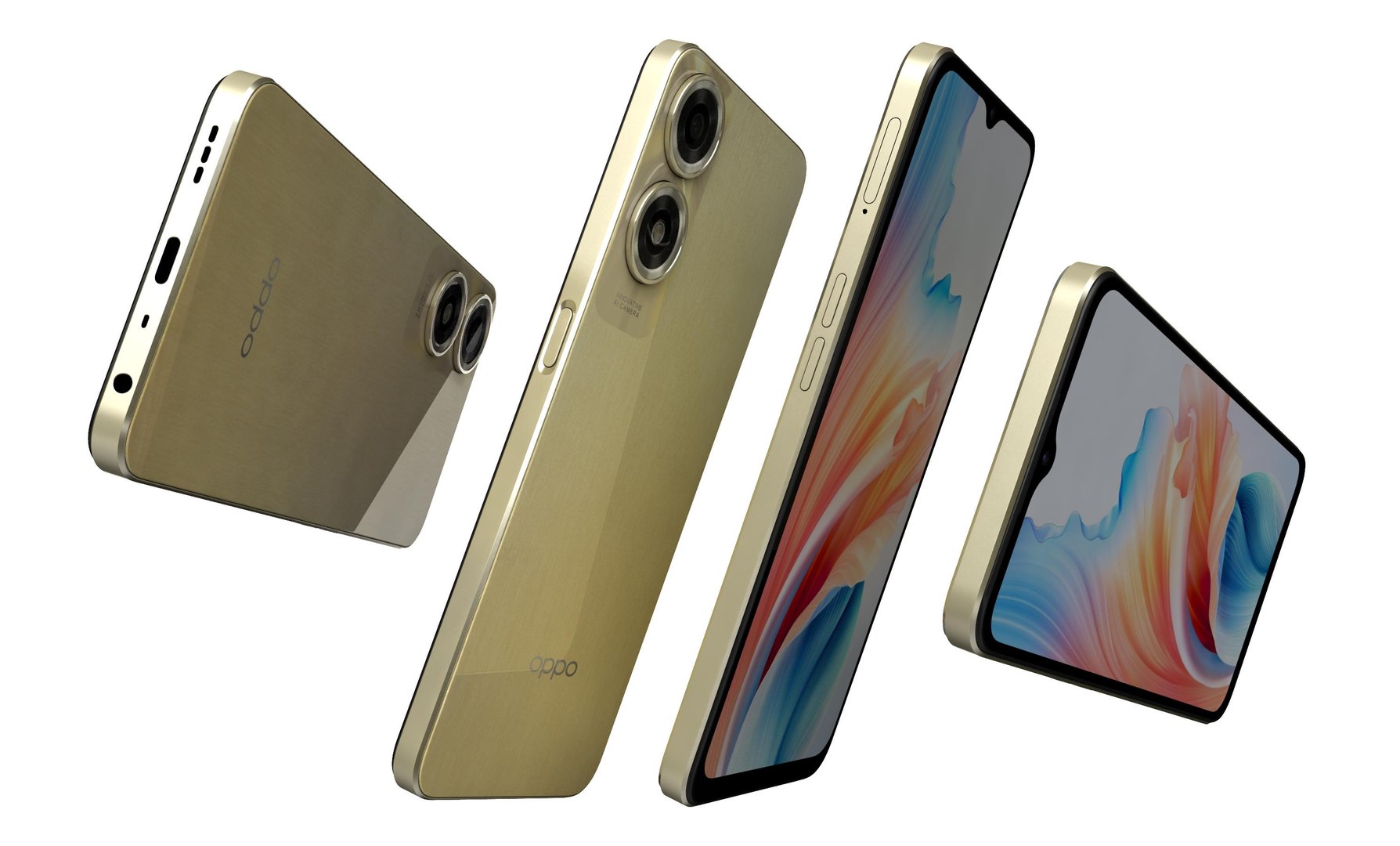 Oppo A2X Yellow 3D model - TurboSquid 2142577