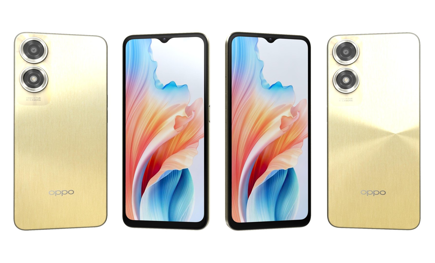 Oppo A2X Yellow 3D model - TurboSquid 2142577