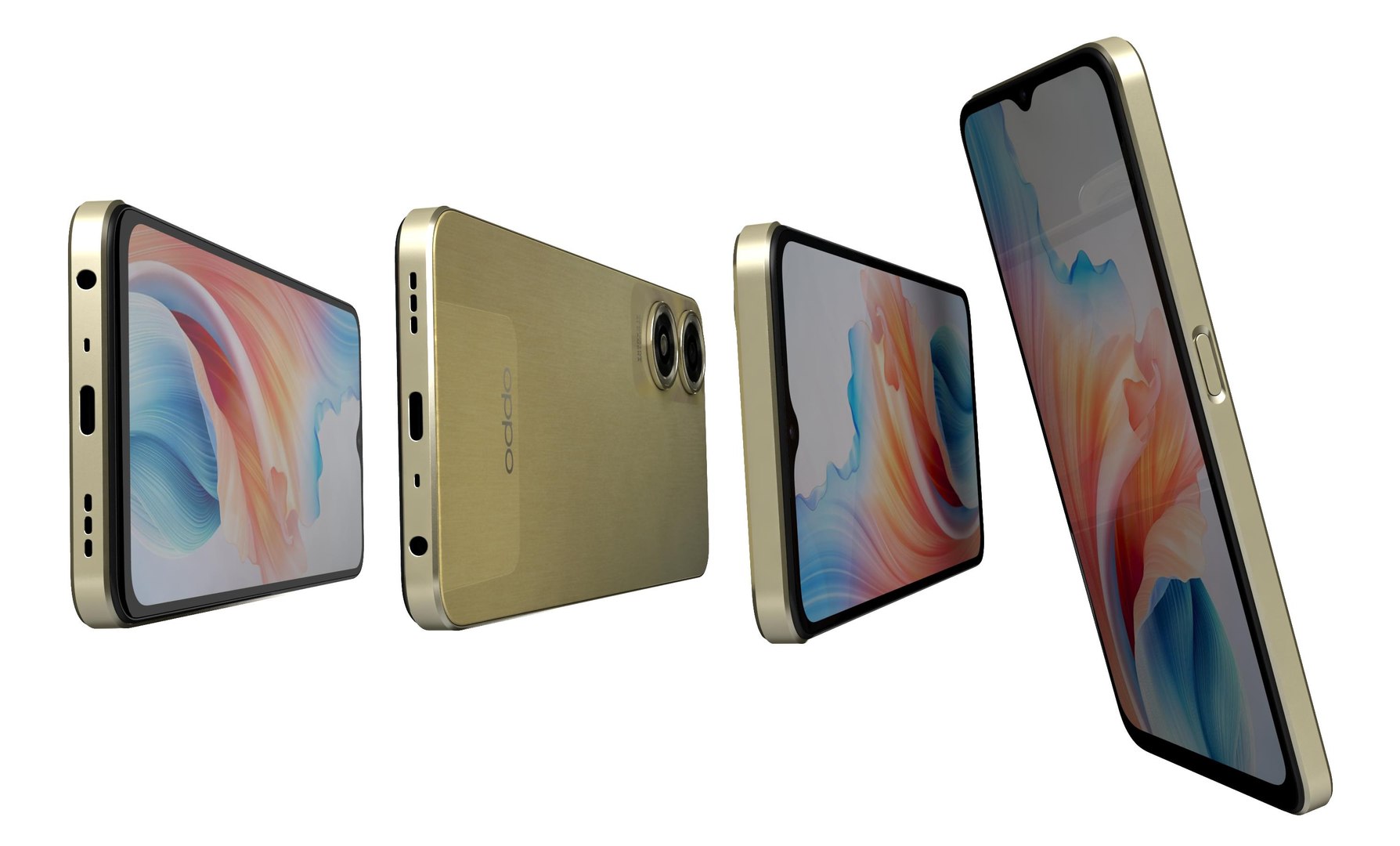 Oppo A2X Yellow 3D model - TurboSquid 2142577