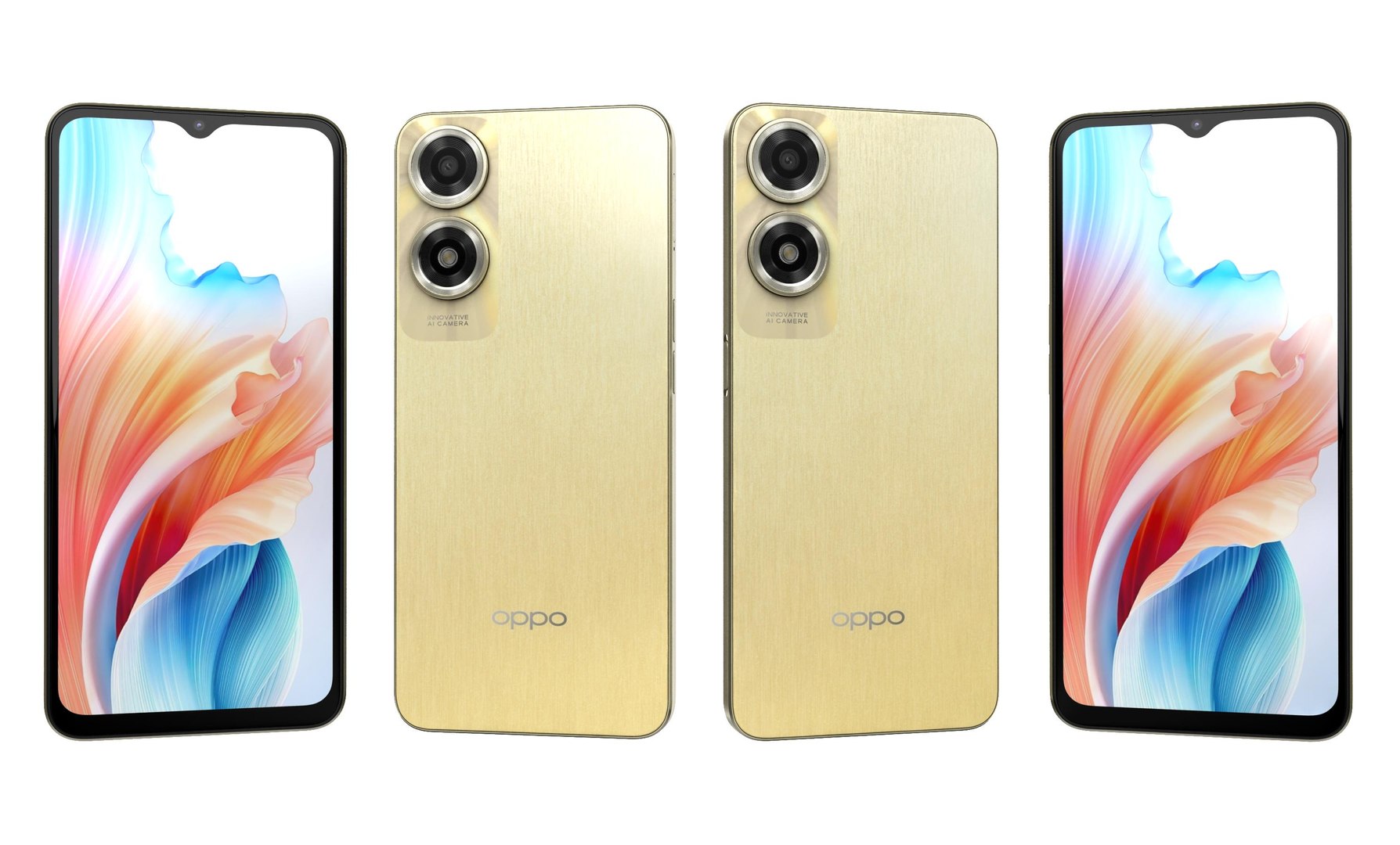 Oppo A2X Yellow 3D model - TurboSquid 2142577