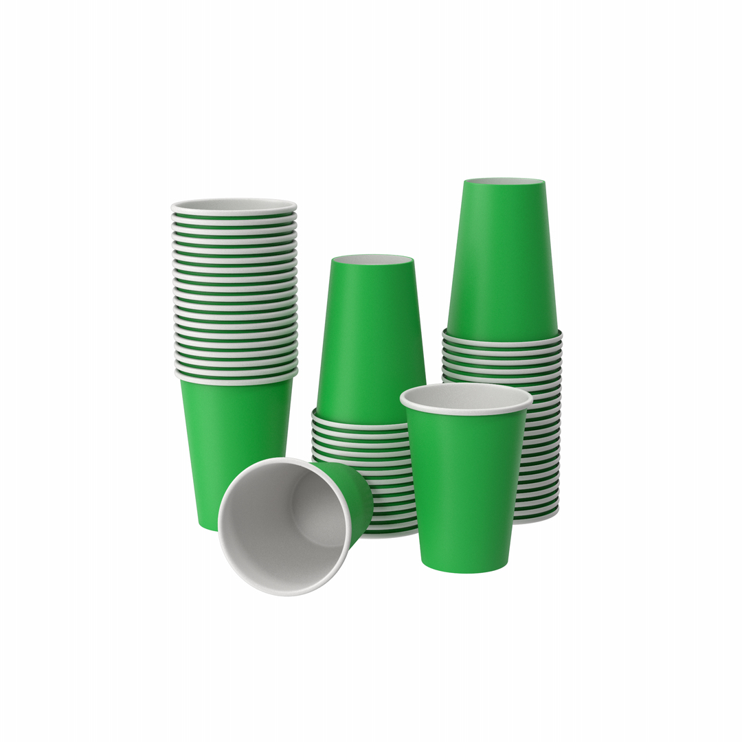 Stack Of Green Paper Cups 3D - TurboSquid 1904103
