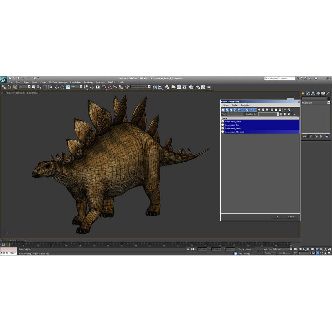 stegosaurus pose 1 3d model