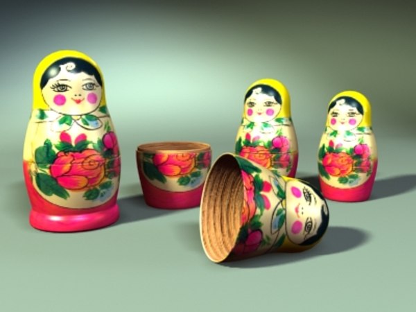 matrioshka nesting dolls 3d model
