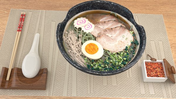 Japanese ramen 3D model - TurboSquid 1751517