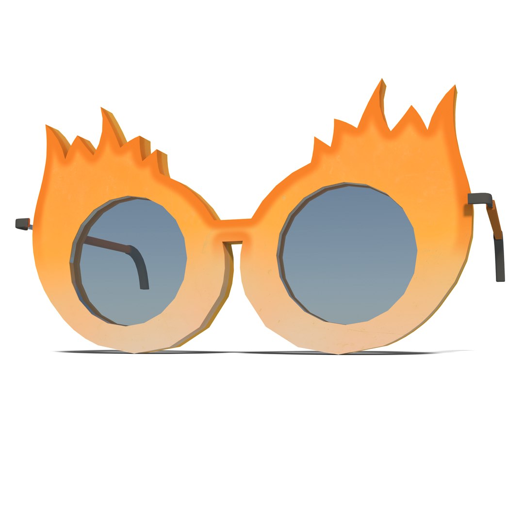 3D Fire Sunglasses model - TurboSquid 2093564