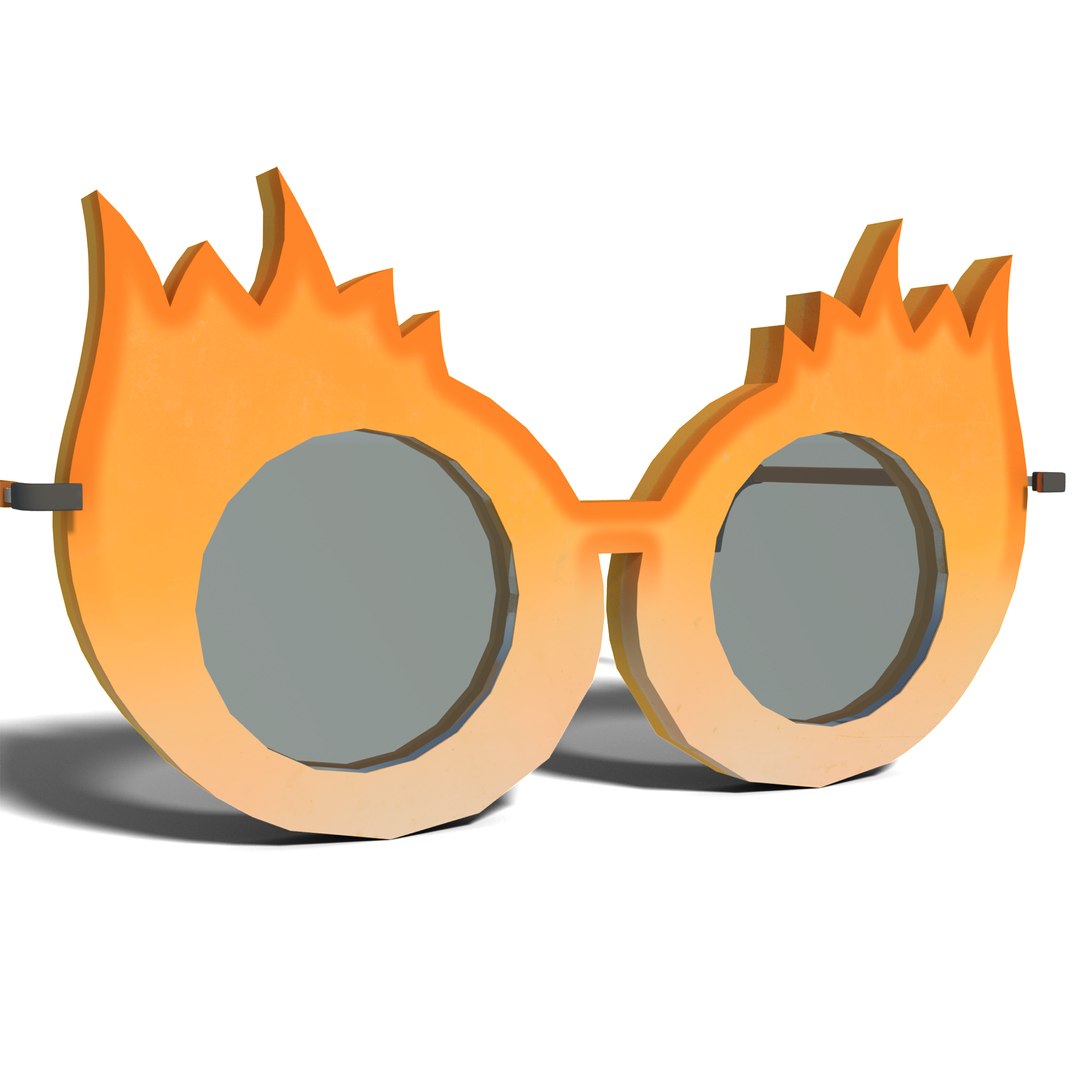 3D Fire Sunglasses model - TurboSquid 2093564