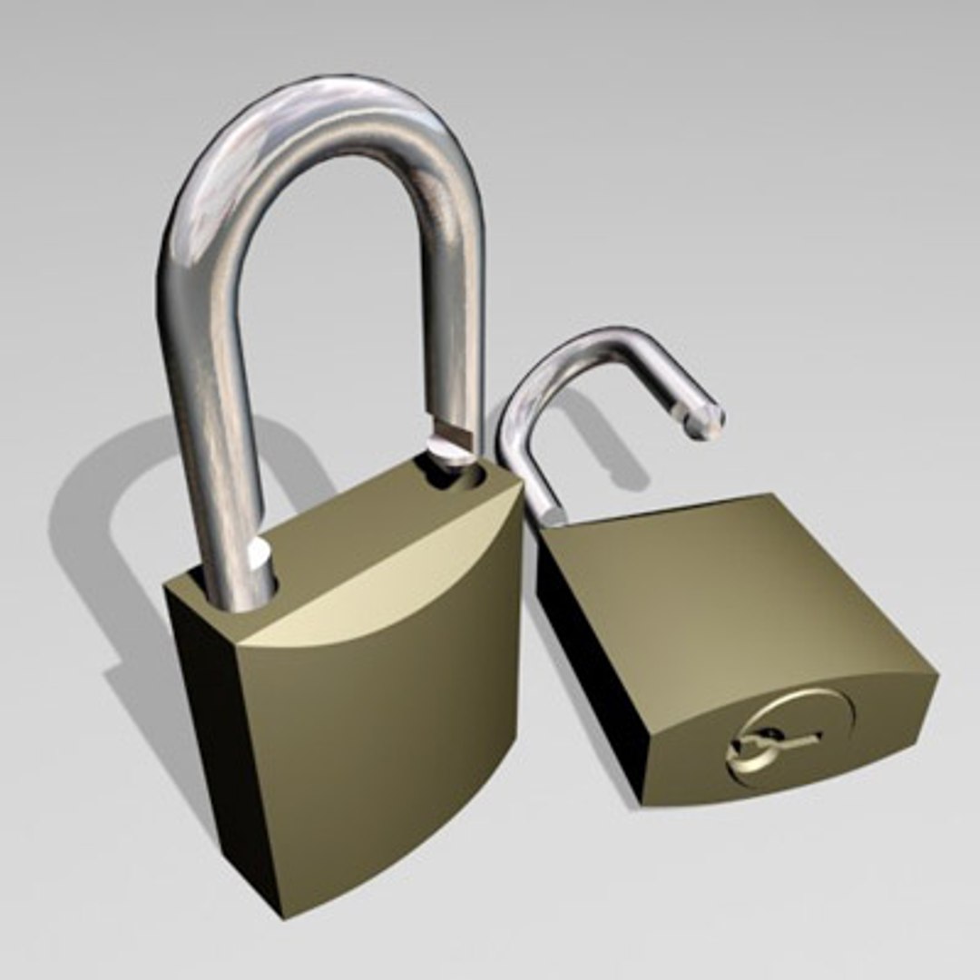 padlock lock 3d model