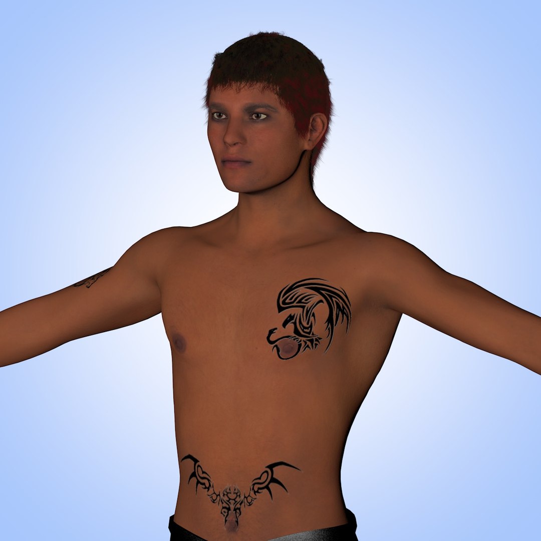 Male Character Carl 3d Model