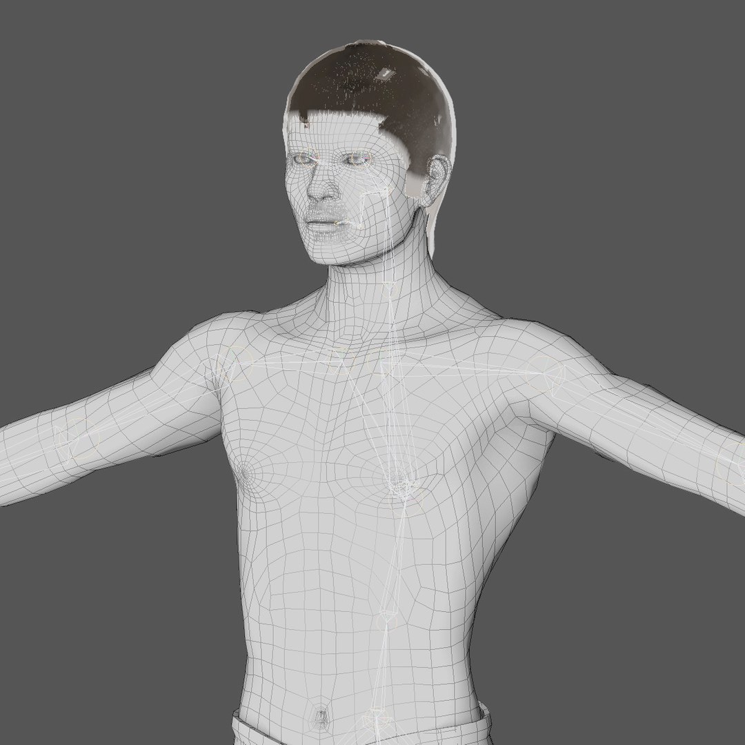 male character carl 3d model