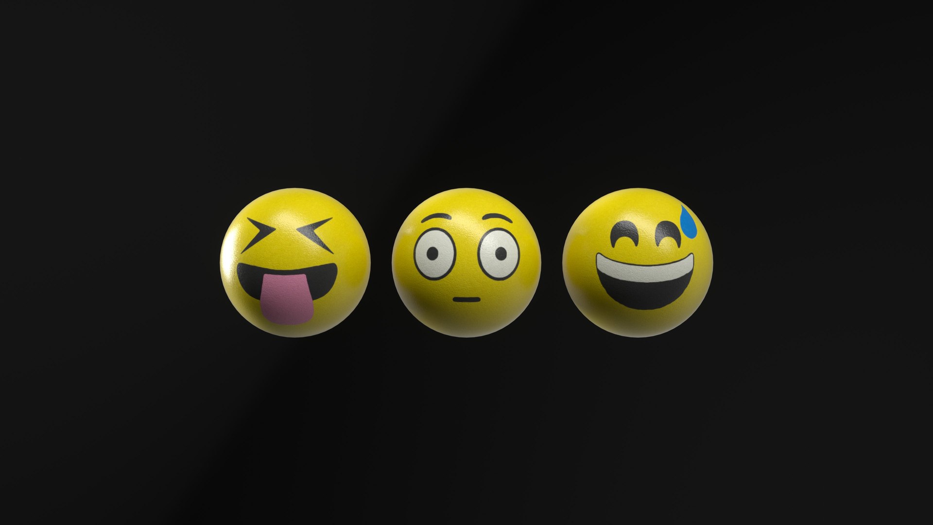 3D model Smiley Balls Toy Pack - TurboSquid 2124962