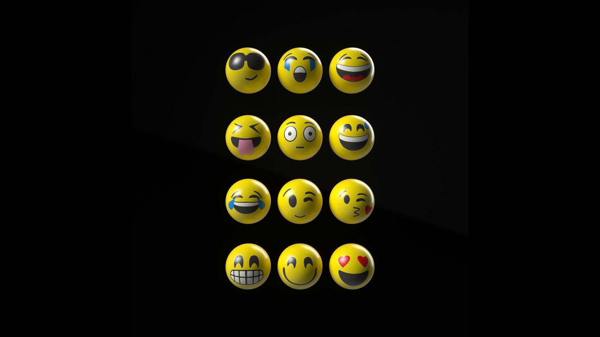3D model Smiley Balls Toy Pack - TurboSquid 2124962