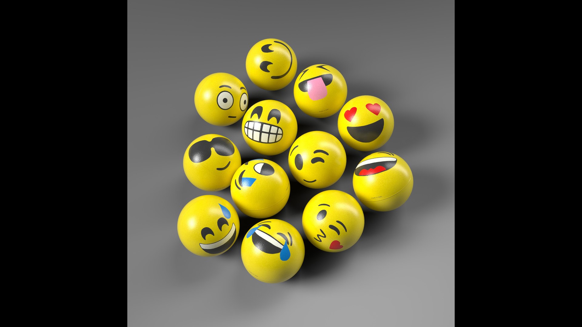 3D model Smiley Balls Toy Pack - TurboSquid 2124962