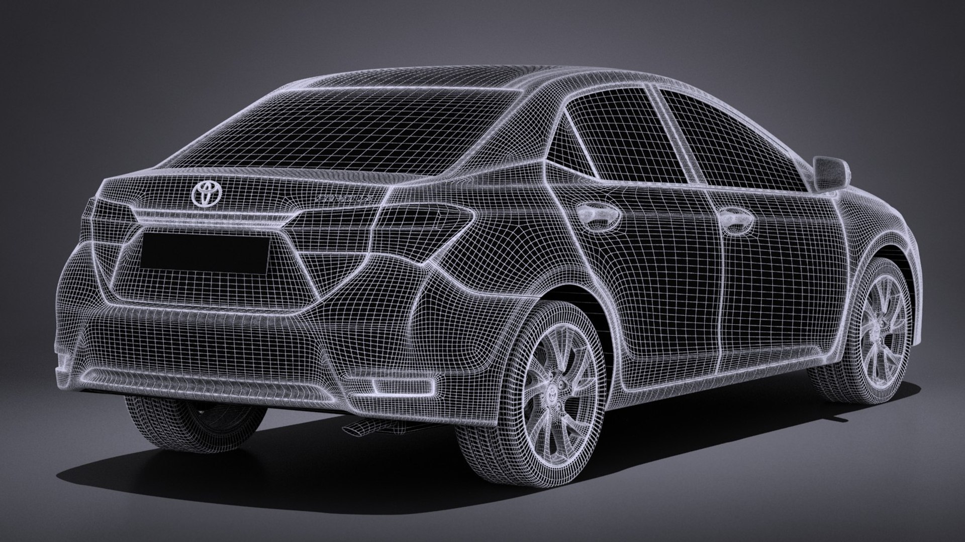 3d toyota corolla 2017 model