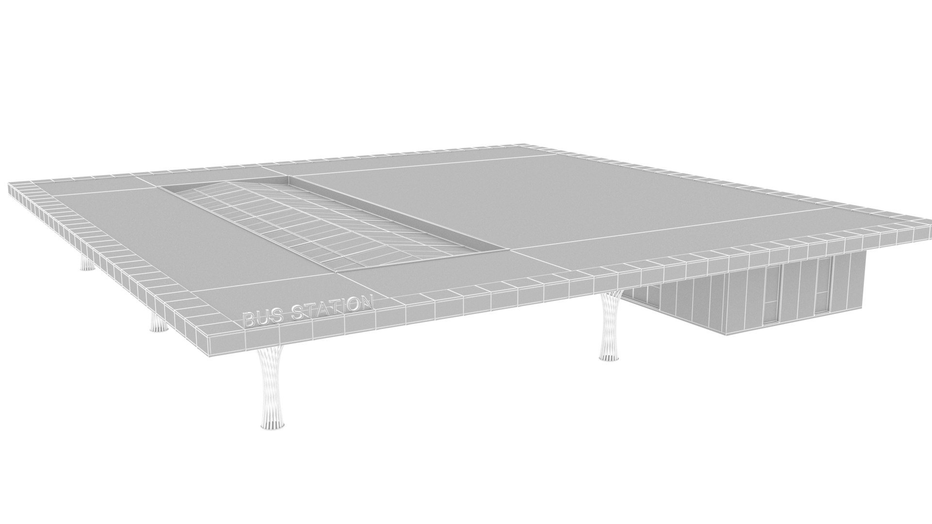 Bus Station 3D Model - TurboSquid 2350138