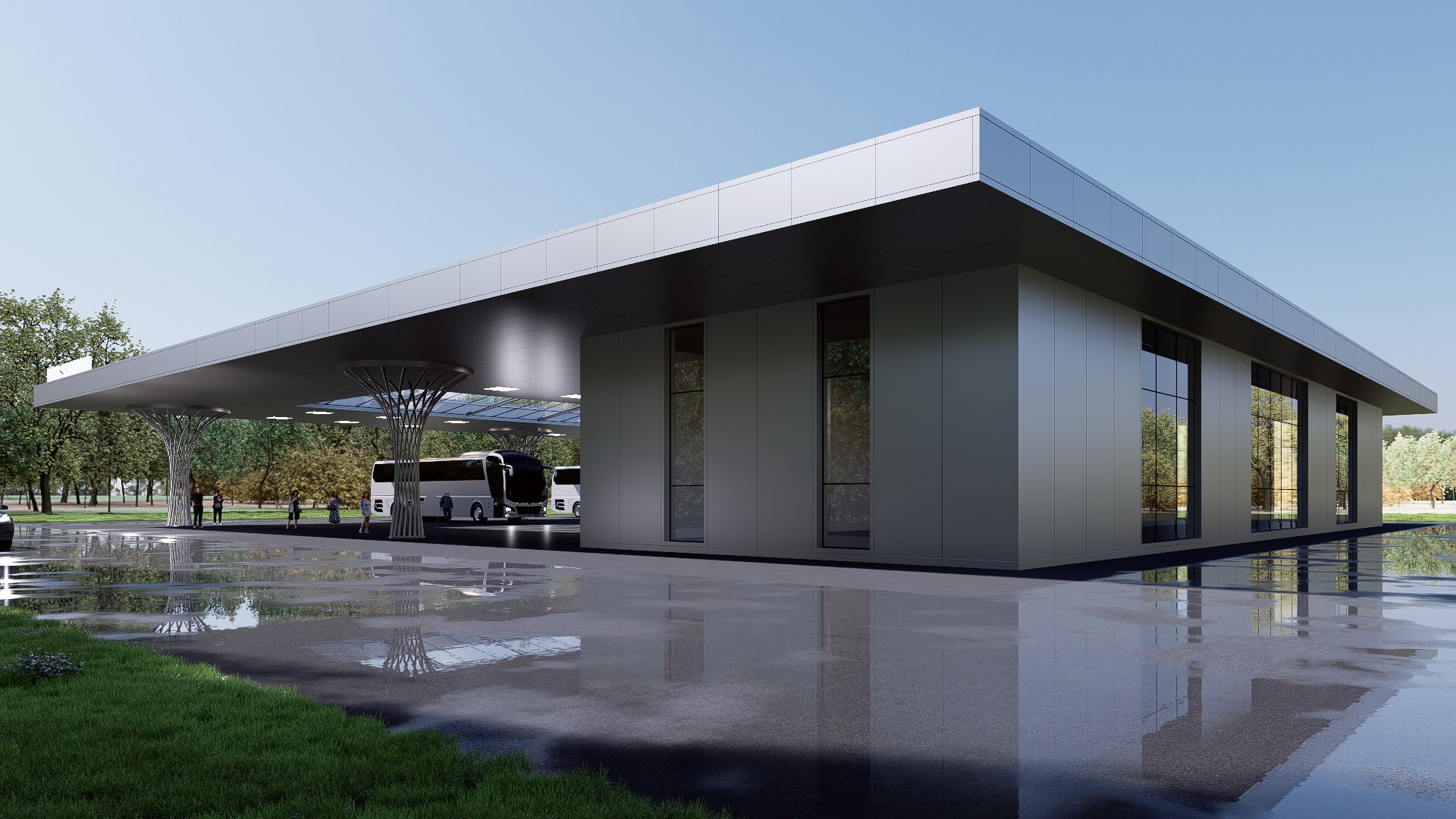 Bus Station 3D Model - TurboSquid 2350138