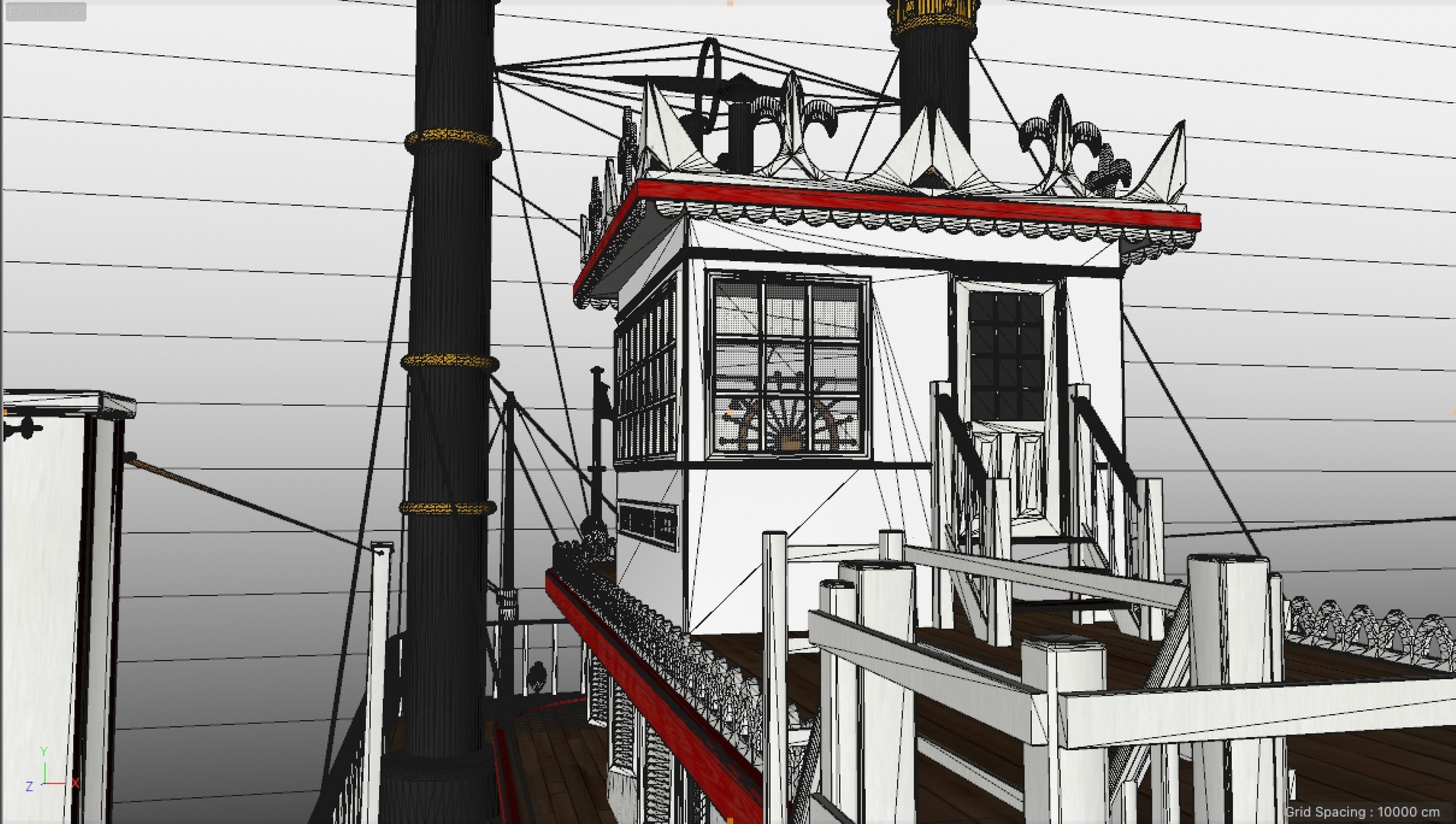 Mississippi River Boat Paddle Steamer 3D - TurboSquid 2002269