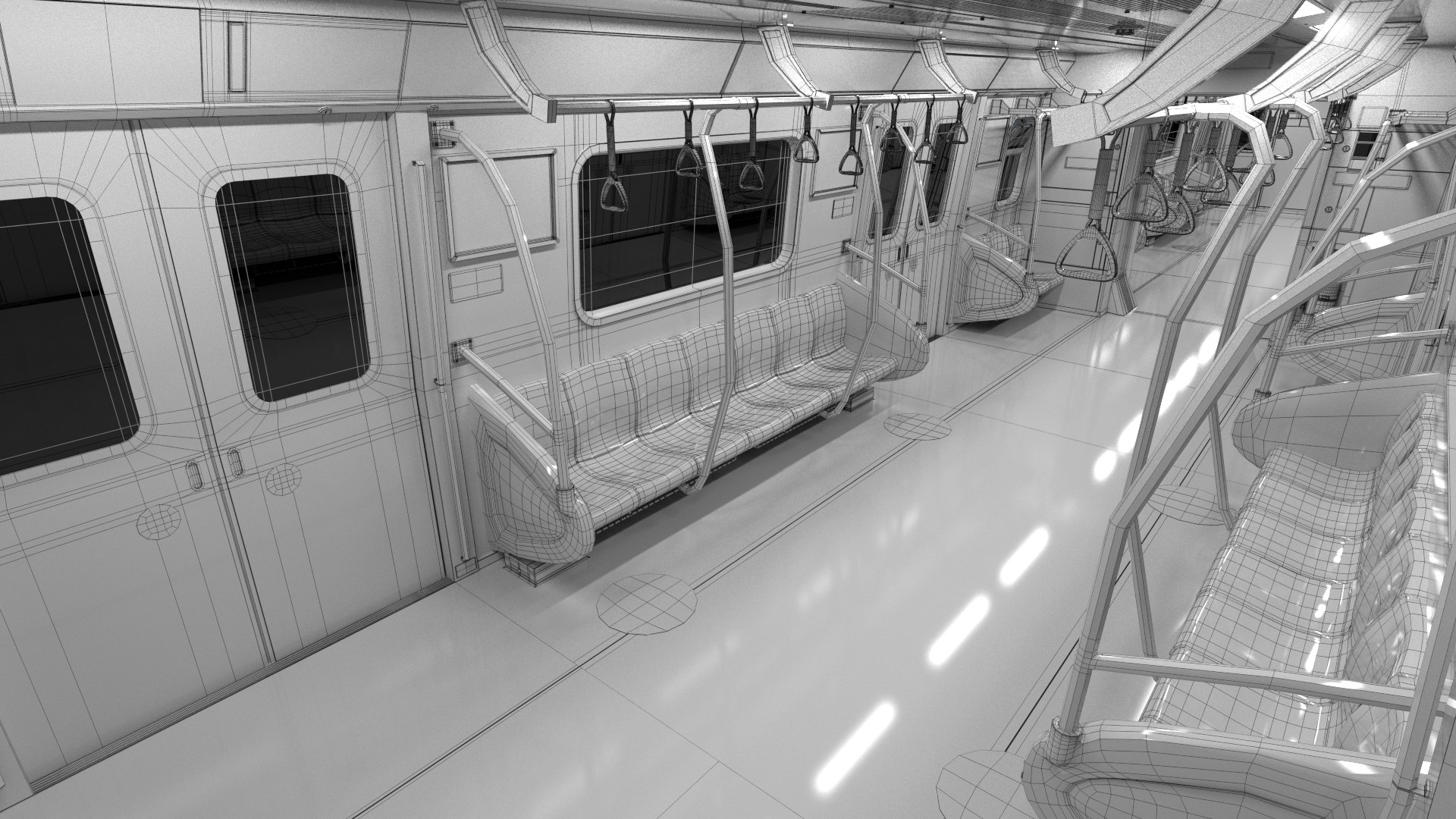 3D Seoul Metro Line No9 Interior - TurboSquid 1850079