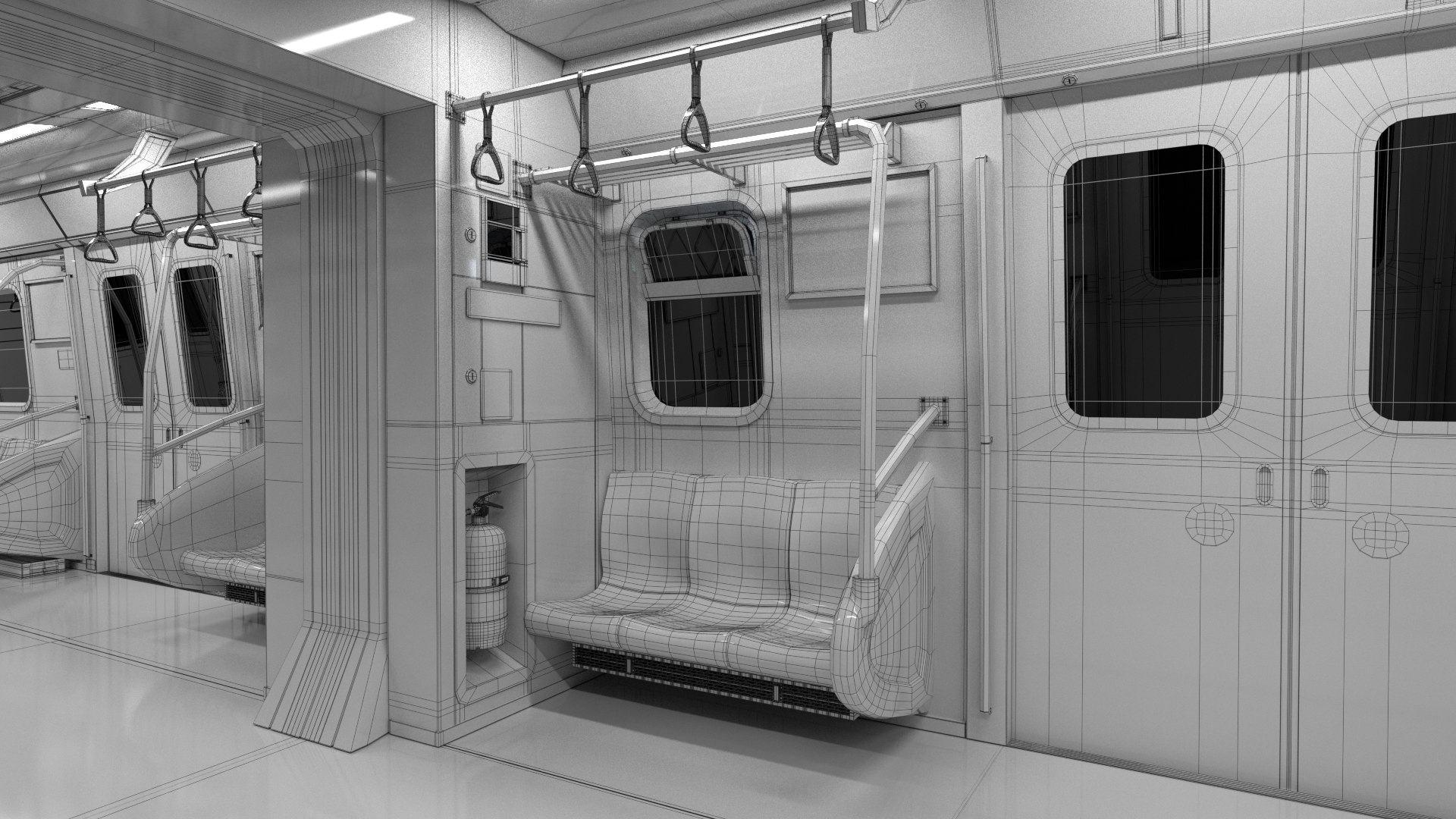 3D Seoul Metro Line No9 Interior - TurboSquid 1850079