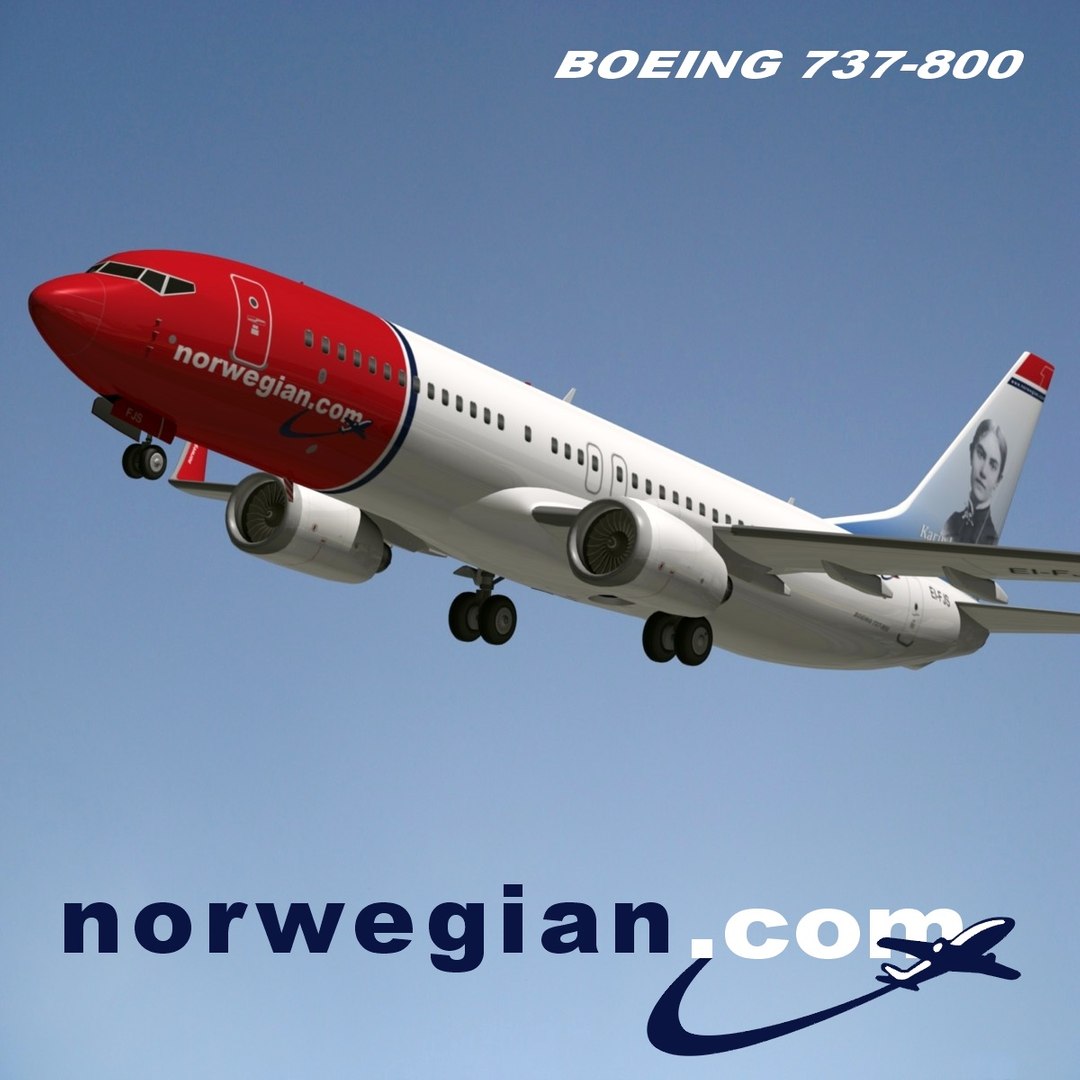 3d Model Boeing Norwegian