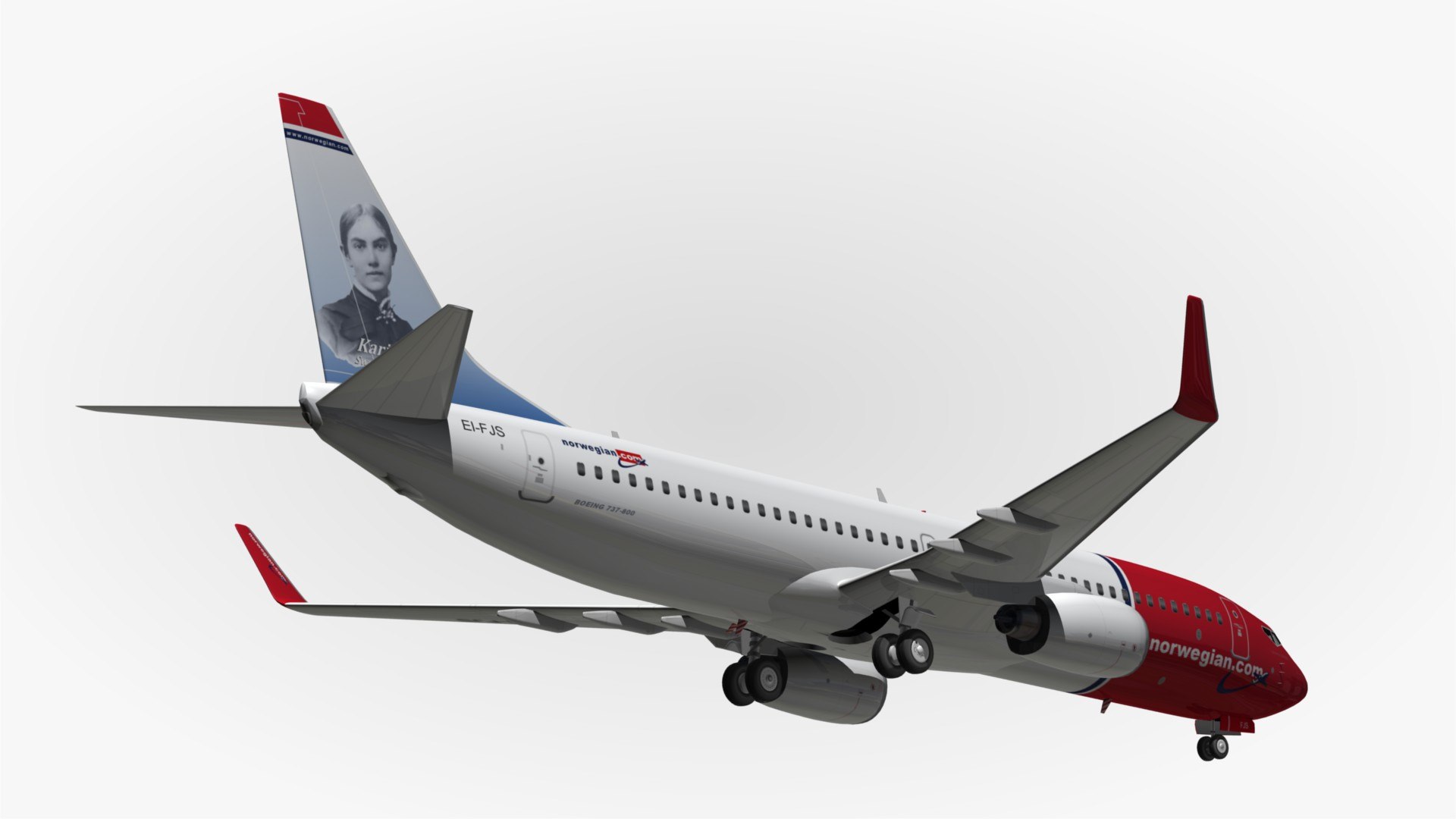3d Model Boeing Norwegian