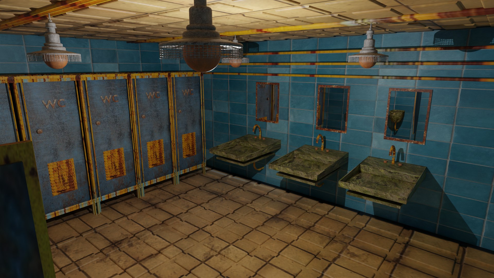 Creepy Restroom Wc 3D Model - TurboSquid 2161373