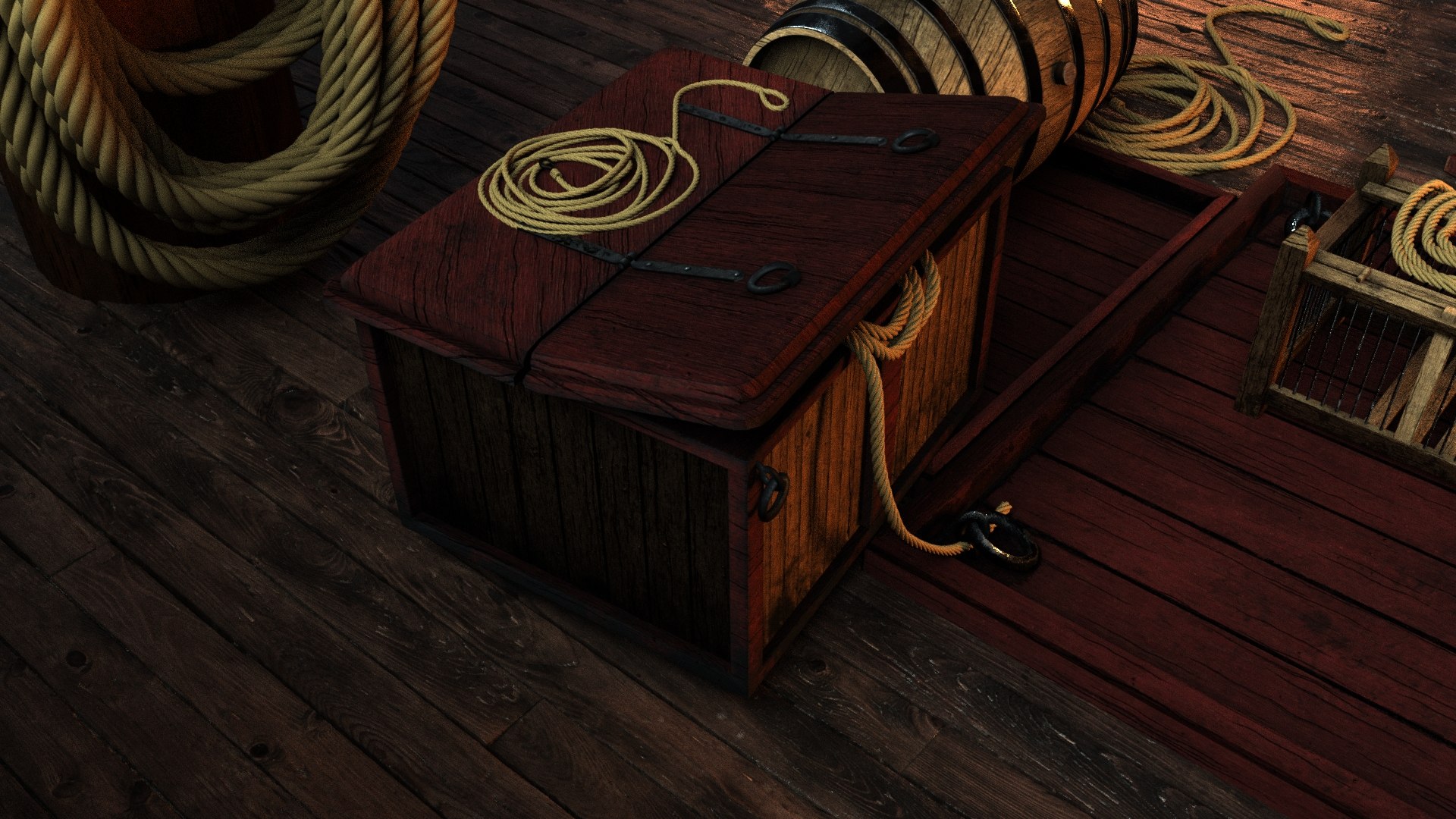 Old Pirate Crate 3D Model - TurboSquid 2016920