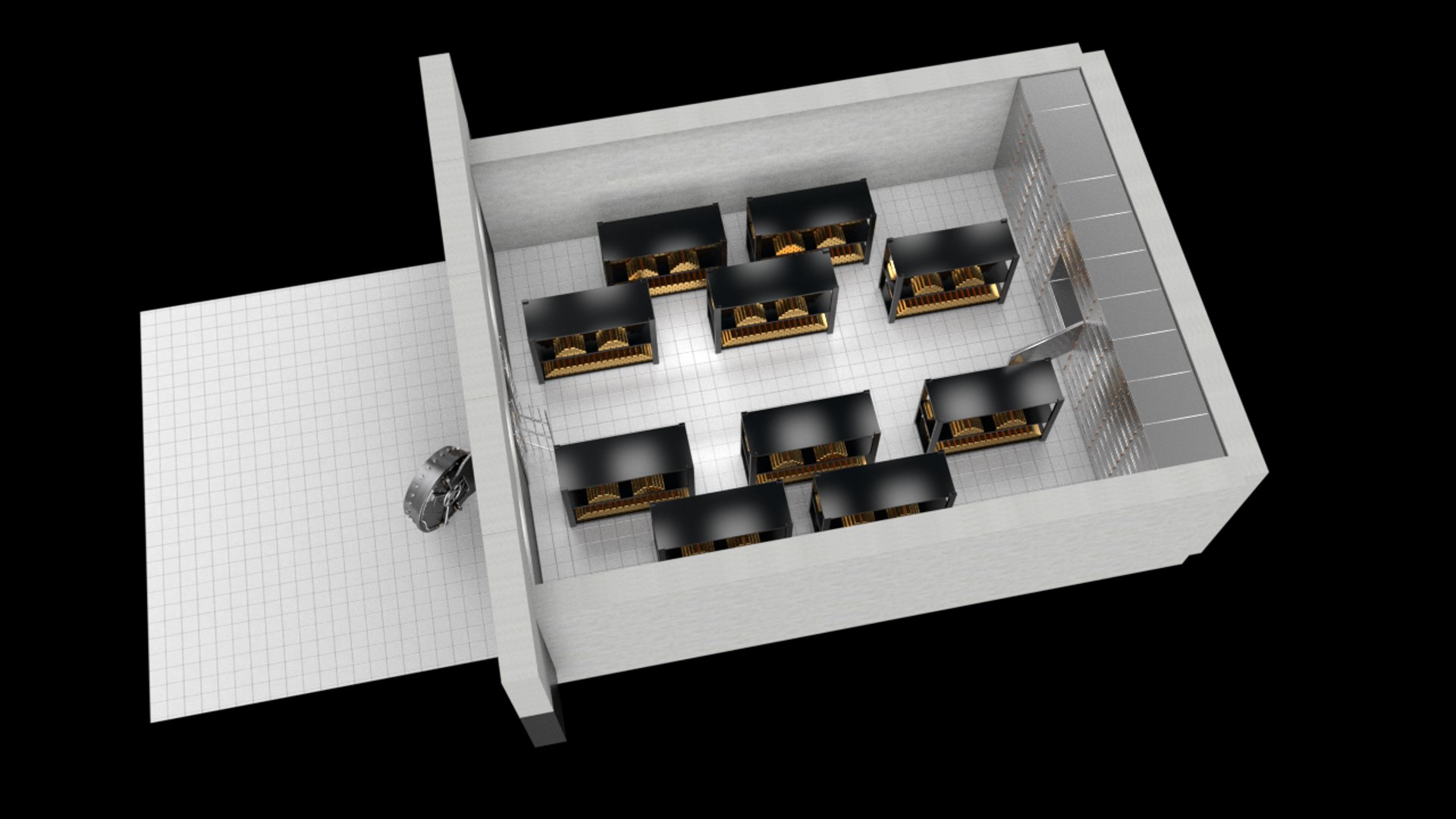 Bank Vault 3D Model - TurboSquid 1432886