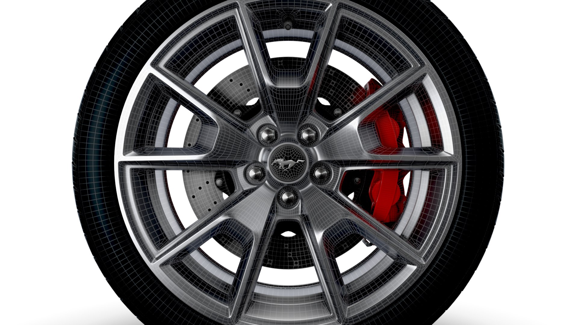 Ford Mustang Wheel 3D Model - TurboSquid 2021968