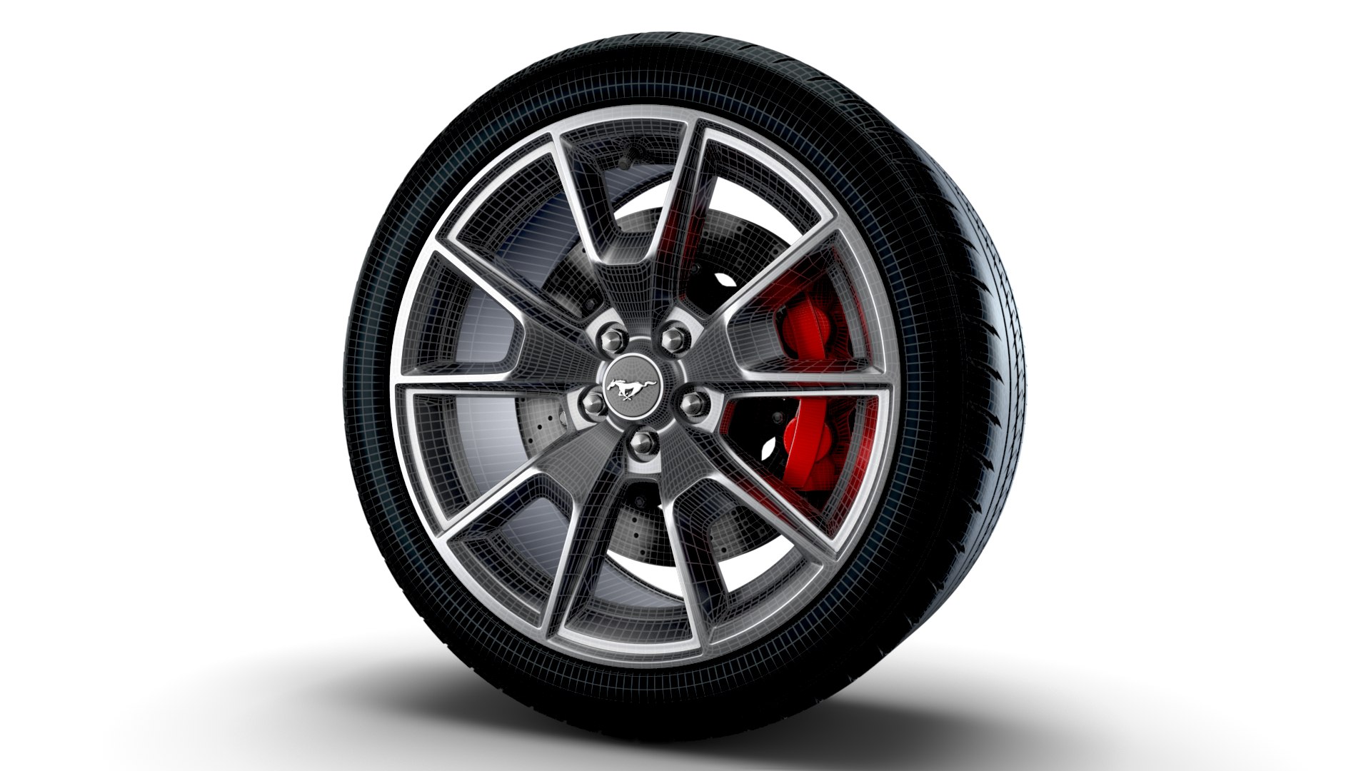 Ford Mustang Wheel 3D Model - TurboSquid 2021968