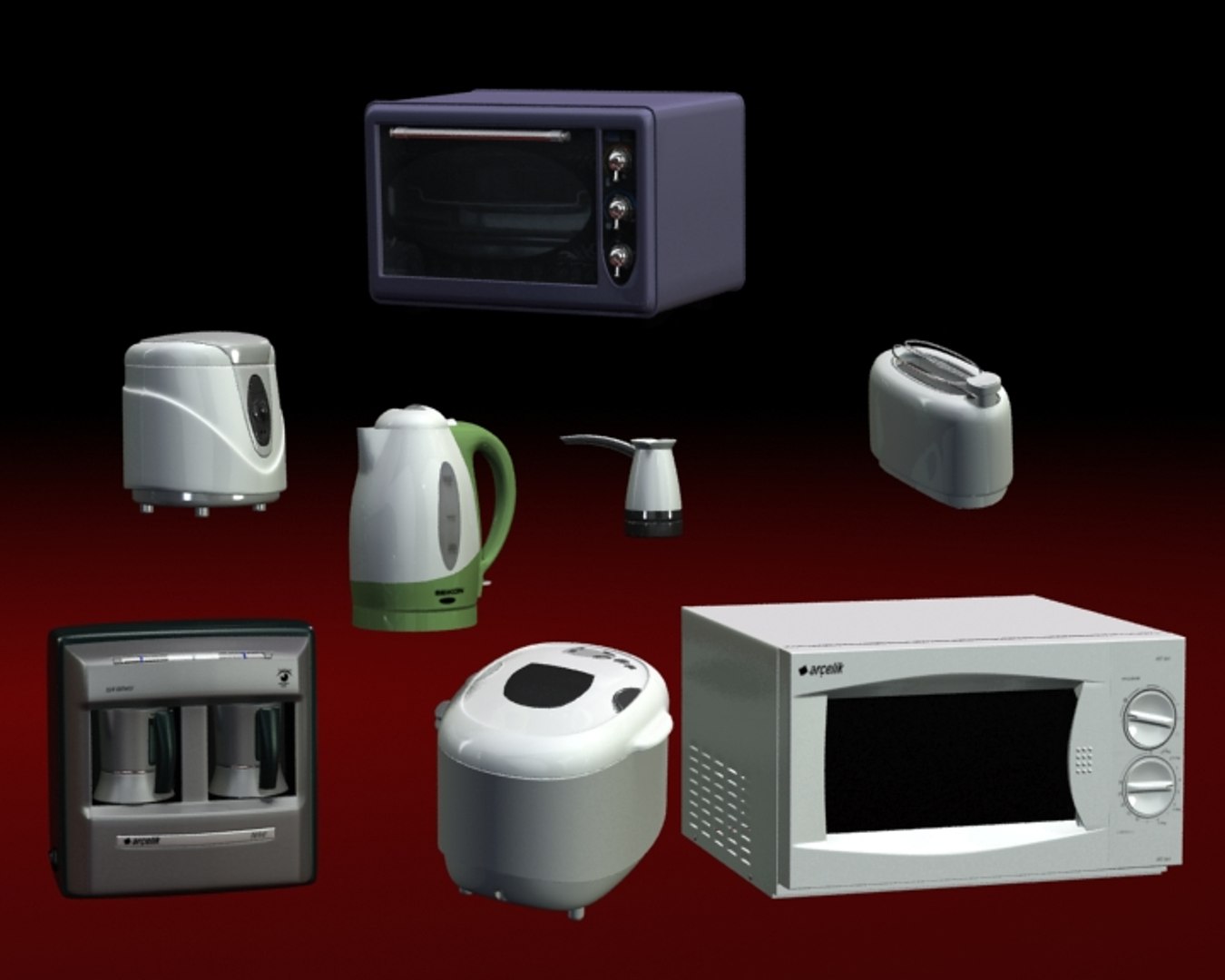 Kitchen Appliances 3d Model