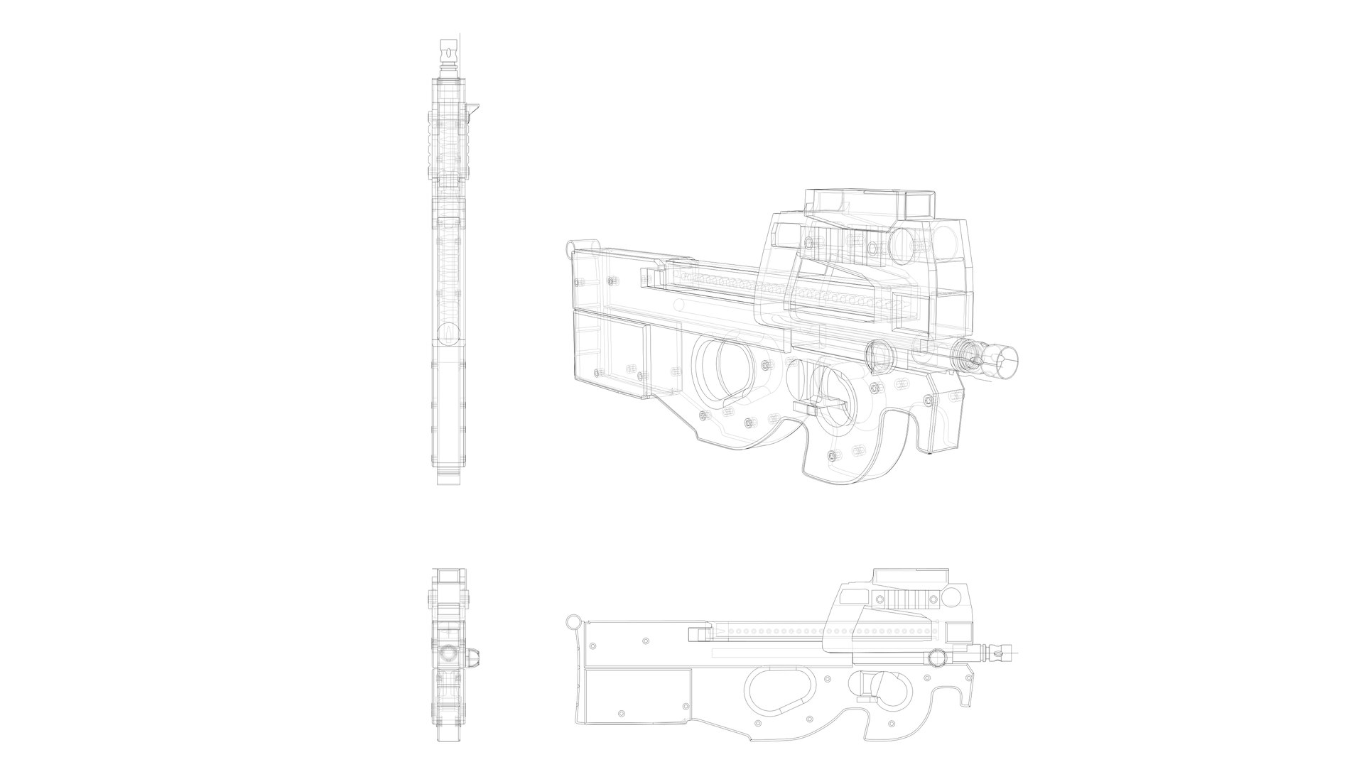 3D fn p90 | 1146879 | TurboSquid