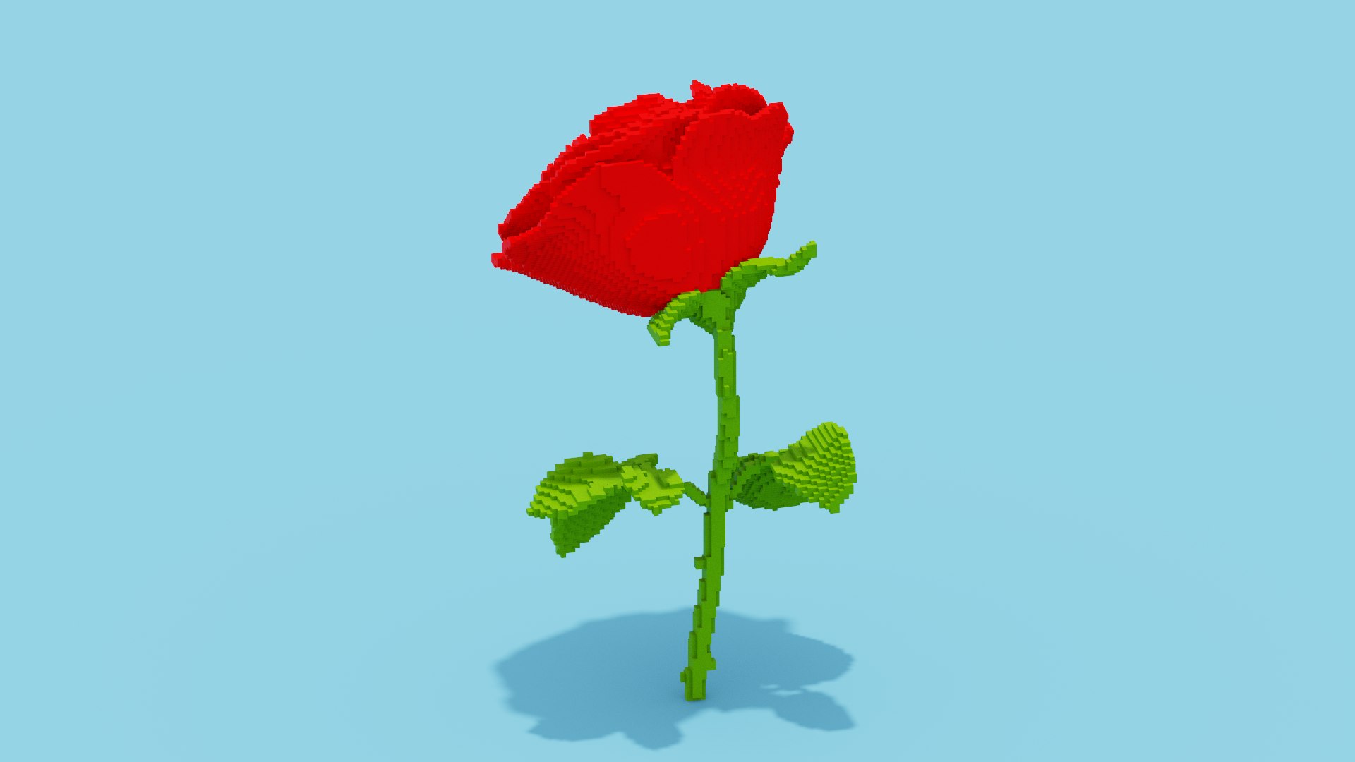 Red Rose 3D Model - TurboSquid 2183593