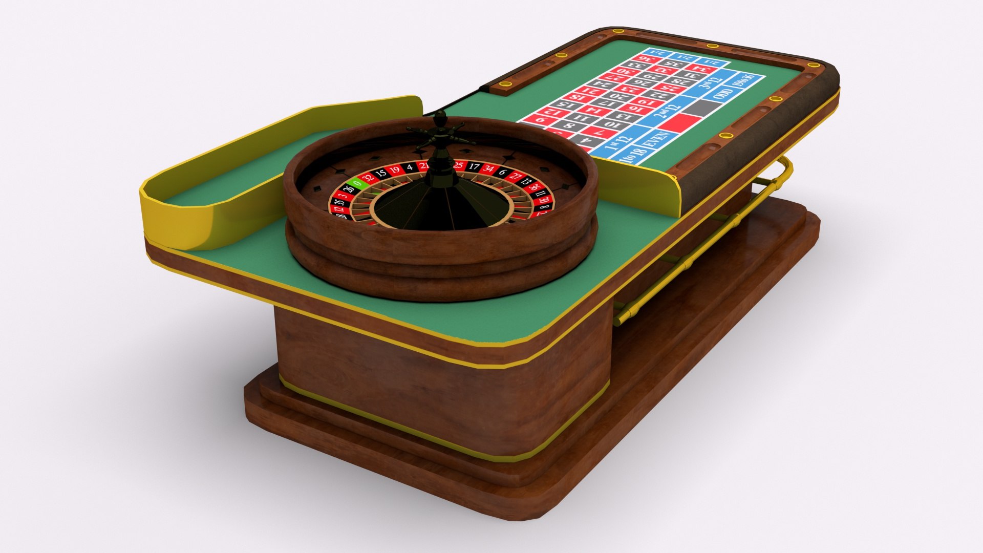 Roulette Table 3D - TurboSquid 1985368
