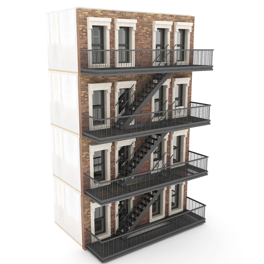 3D Modular Apartment Building New York Model - TurboSquid 1386667