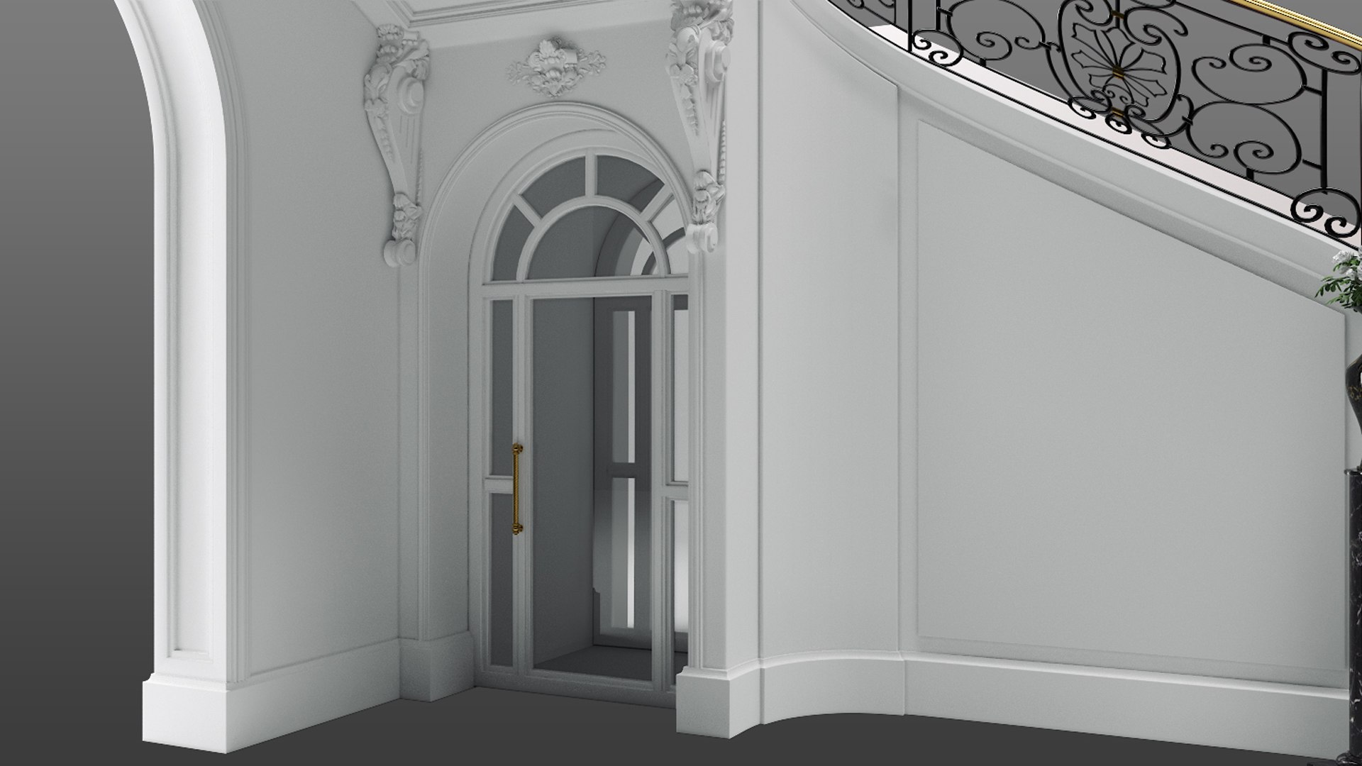 3D Classic Staircase 2 - TurboSquid 1981640