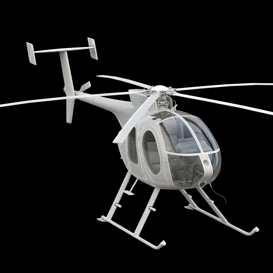 3d md helicopter model
