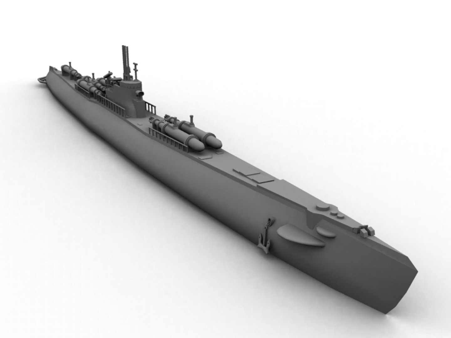 3d Ww2 Japanese Submarine I-58