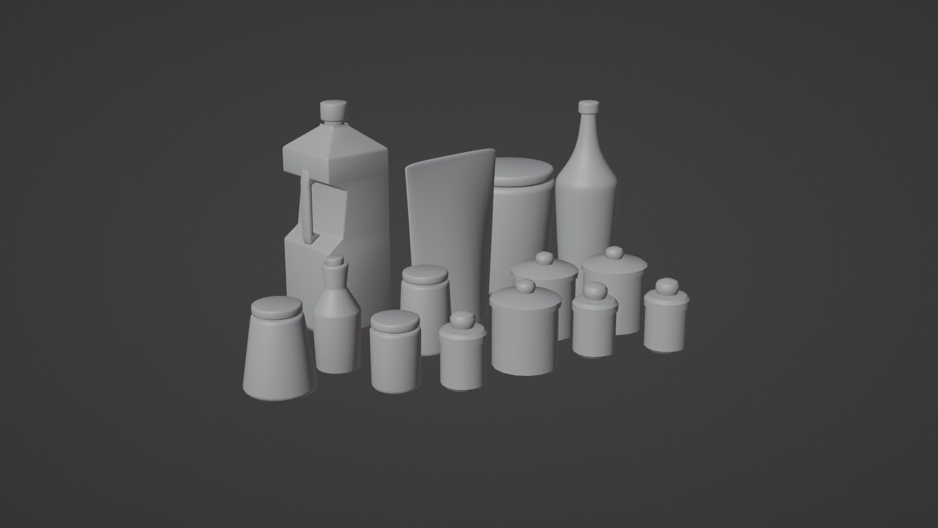 3D Set Of Kitchen Spices Model - TurboSquid 2311286