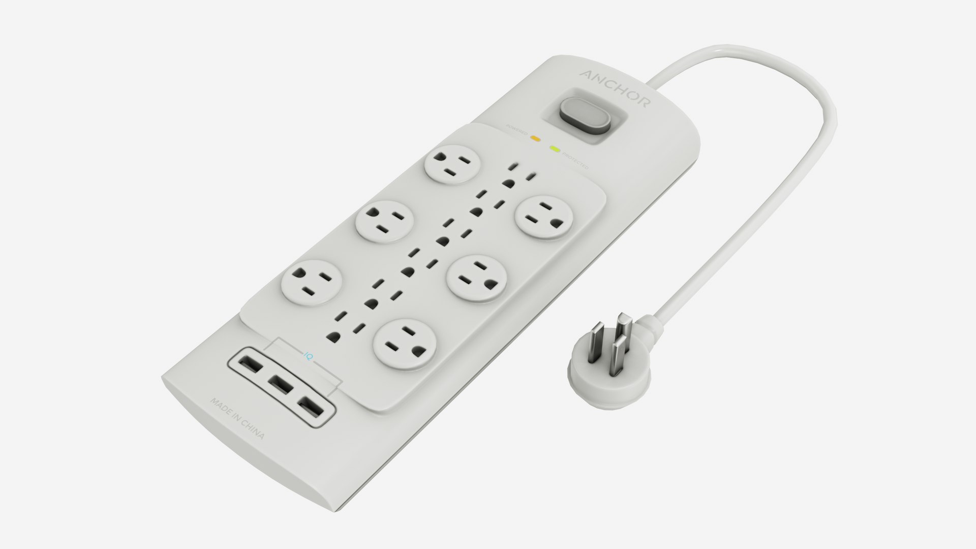 US Power Strip 3D Model - TurboSquid 1894615