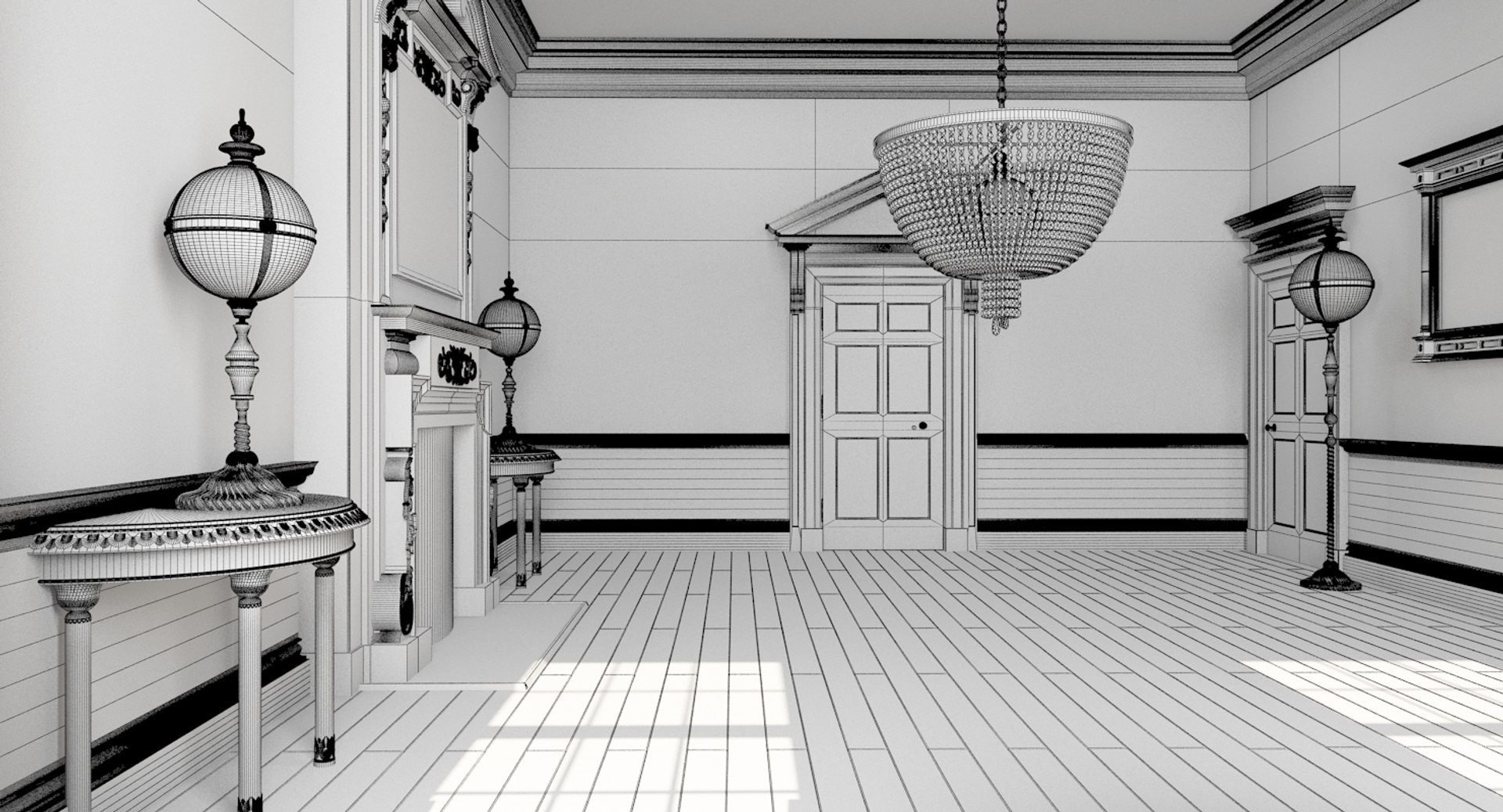 3D Classical Interior Model - TurboSquid 1198912