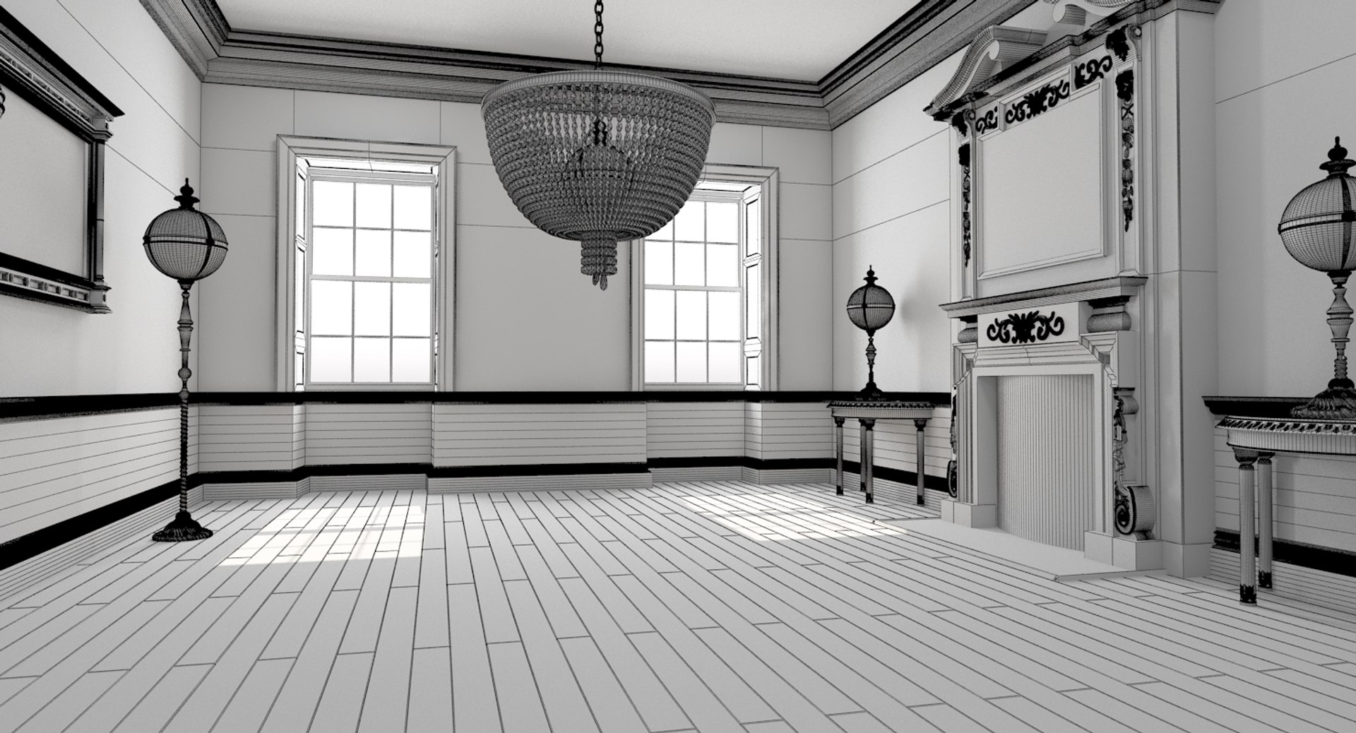 3D Classical Interior Model - TurboSquid 1198912
