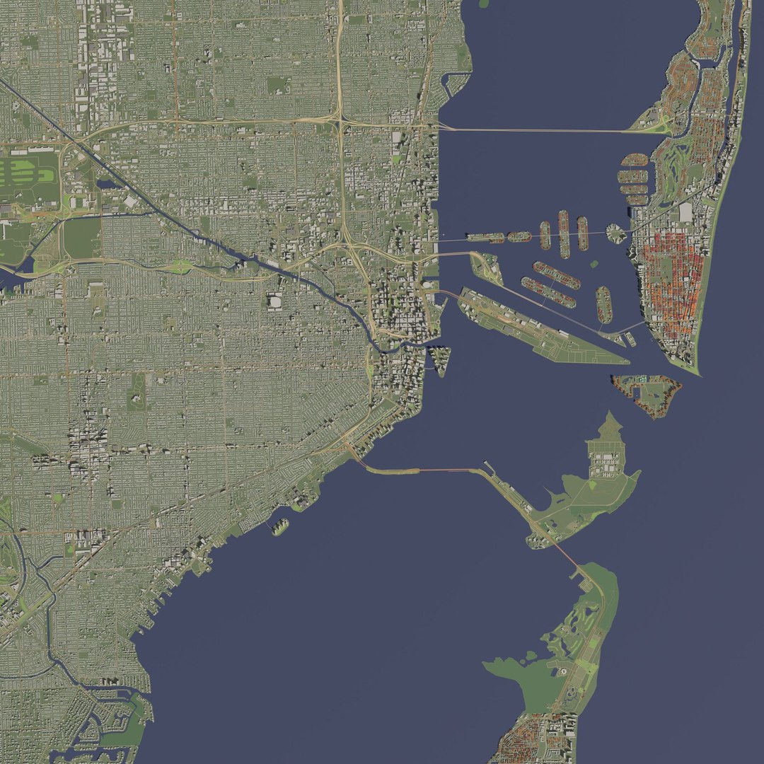 Miami USA - City And Urban Model - TurboSquid 2242189