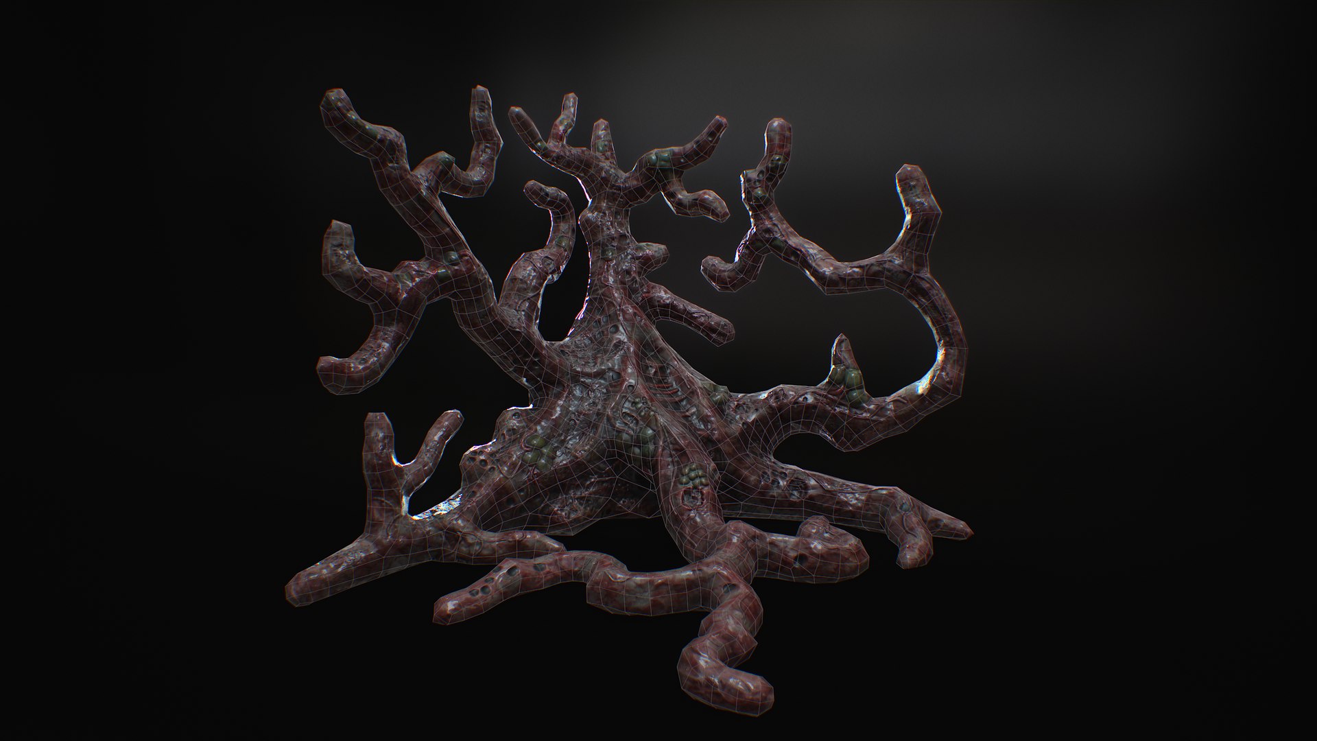 Biomass Alien Plant - Gameready Low-poly With PBR Low-poly 3D Model 3D ...