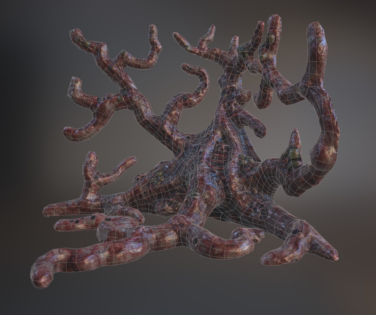 Biomass Alien Plant - Gameready Low-poly With PBR Low-poly 3D Model 3D ...