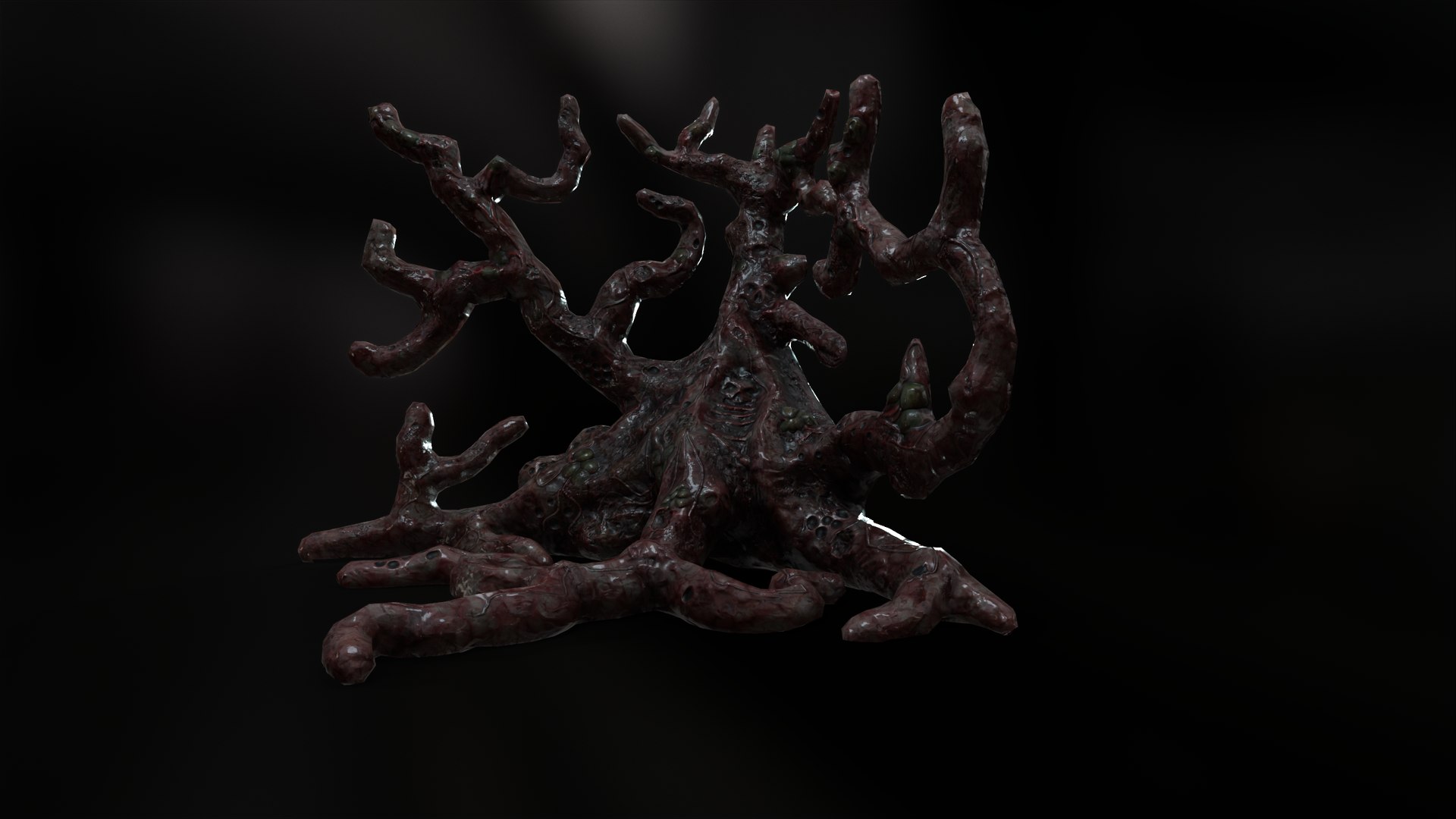 Biomass Alien Plant - Gameready Low-poly With PBR Low-poly 3D Model 3D ...