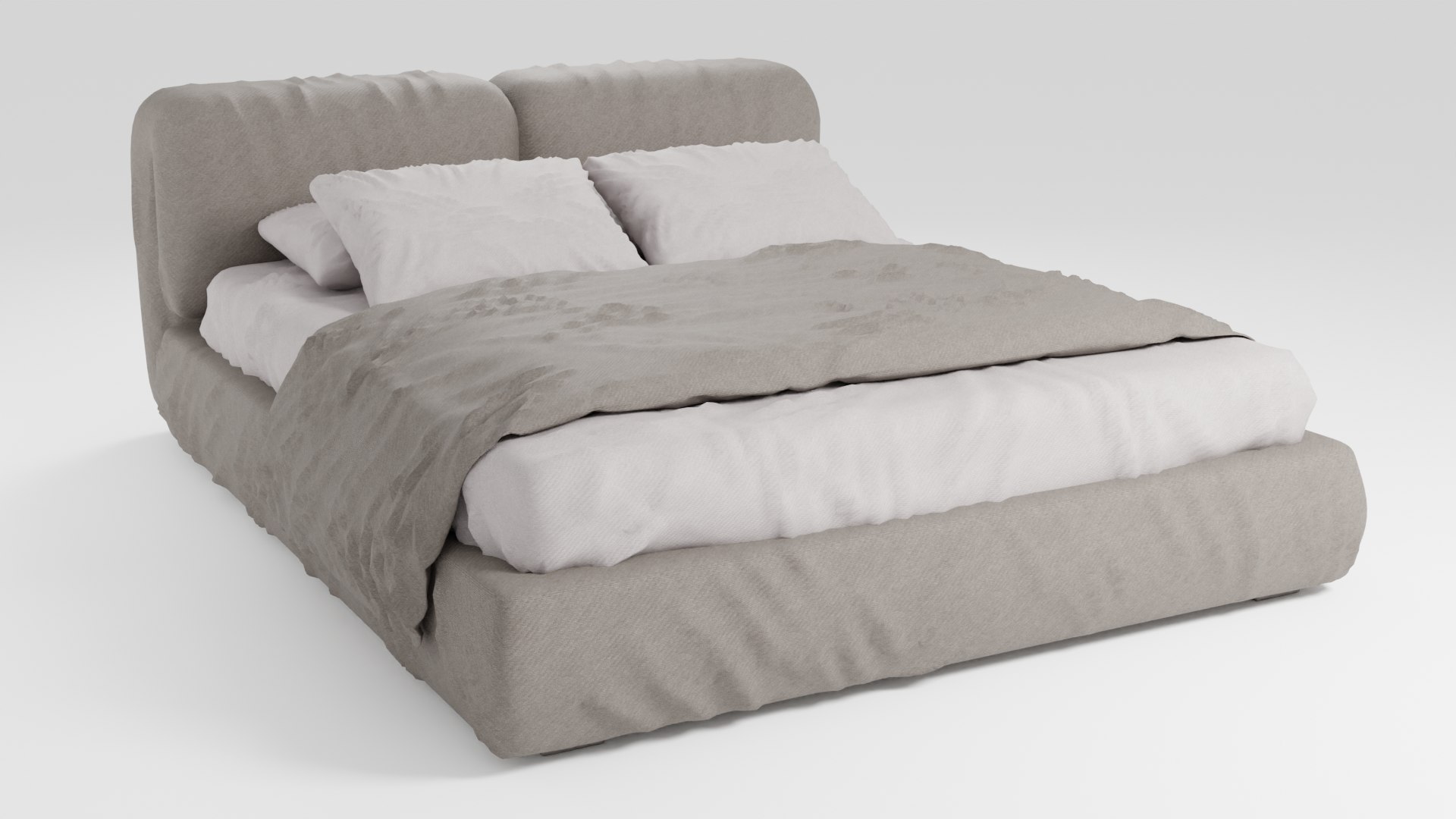 The Baxter Bed Is A Modern And Stylish Bed Model - TurboSquid 2281941