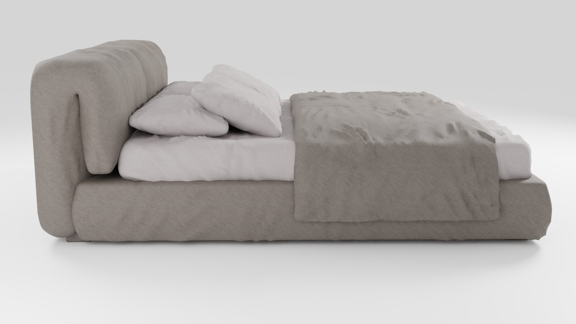 The Baxter Bed Is A Modern And Stylish Bed Model - TurboSquid 2281941