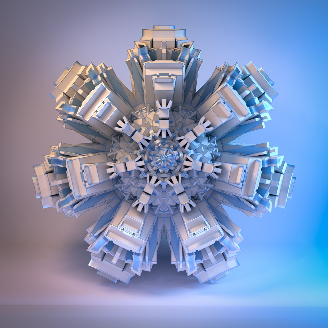 12 Symmetrical Abstract Geometric Mandala Fractal Kitbash Set ...